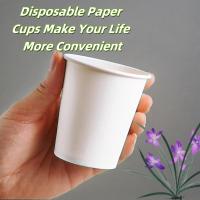 China Custom White Cold Drink Paper Cup 4/8/10/12/16oz Takeaway with Logo Disposable Single Wall Paper Cups for sale