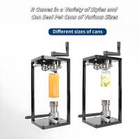 China Handle Rocker PET Cans Sealing Machine for Bubble Tea Juice Soda Beer Coffee Can SeaLer With Tray for sale