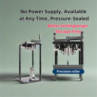 China Handle Rocker PET Cans Sealing Machine for Bubble Tea Juice Soda Beer Coffee Can SeaLer With Tray for sale