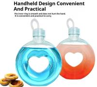 China Circular Ring-shaped Creativity Bracelet Beverage Plastic PETG Bottle Leakproof Travel Round Drinking Bottle for sale