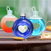 China Circular Ring-shaped Creativity Bracelet Beverage Plastic PETG Bottle Leakproof Travel Round Drinking Bottle for sale