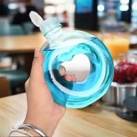 China Circular Ring-shaped Creativity Bracelet Beverage Plastic PETG Bottle Leakproof Travel Round Drinking Bottle for sale