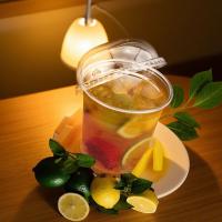 China Personalized Disposable Clear Plastic Cup with Dome Lid PET Ice Cream Plastic Cold Drink Cups for sale