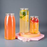 China 250ml 330ml 375ml 500ml Transparent PET Cans Full Open Lids Beverages Cola Coffee Soda Cream Can for sale