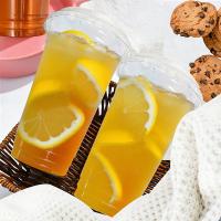 China Custom Printed Logo Clear 16oz 32oz 98mm PET Transparent Disposable Cold Drink Plastic Cups for sale