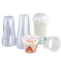 China Custom Printed Logo Clear 16oz 32oz 98mm PET Transparent Disposable Cold Drink Plastic Cups for sale
