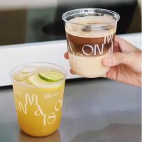 China Factory Custom Printing logo Disposable Plastic Cups Soft clear Bubble Boba Tea Plastic Cup with Lid for sale