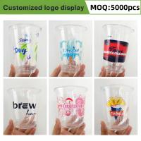 China Lesense Custom logo Disposable Plastic Cups Soft clear Bubble Tea Plastic Cup with Lid Boba Juice Cup for sale
