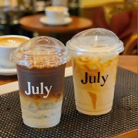 China Lesense ODM Clear Takeaway Ice Coffee Bubble Tea Cup Disposable 16oz 32oz PET Plastic Cup for sale