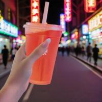 China Wholesale Custom logo Smoothie PP Hard Plastic Cup with love Stopper Plastic Lid for sale