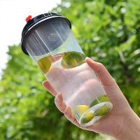 China Lesense 90mm Transparent Injection Mould Thick Wall PP Cup with Lid and Straws for sale