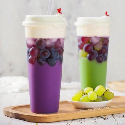 China Custom Logo 500ml 16oz PP Injection Clear Cups Smoothie Cold Drink Milktea Boba Bubble Takeaway Cups for sale