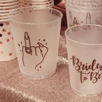 China Lesense OEM Frost Flex Cups 16oz Custom logo Disposable Thick Smoothie PP Frosted Cups for Wedding for sale