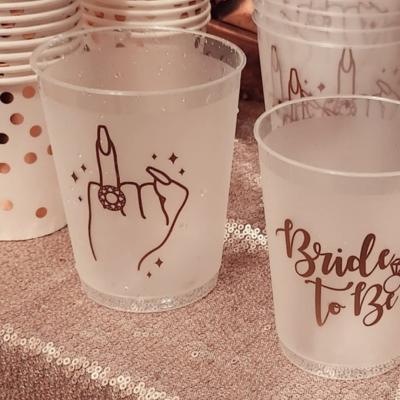 China Lesense OEM Frost Flex Cups 16oz Custom logo Disposable Thick Smoothie PP Frosted Cups for Wedding for sale