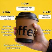 China Custom logo Printed Takeaway 12oz Disposable Tea Cardboard Hot Drink Paper Cup with Lid Holder Carrier for sale