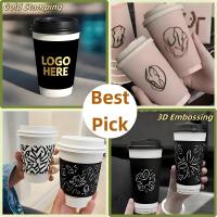 China Custom logo Printed Takeaway 12oz Disposable Tea Cardboard Hot Drink Paper Cup with Lid Holder Carrier for sale