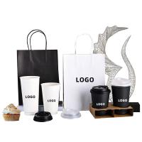 China Custom Logo White PLA Paper Cup 4oz 8oz 10oz 12oz 14oz 16oz 20oz 22oz Biological Kraft Paper Coffee Cups for sale
