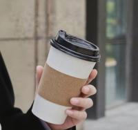 China Coffee Paper Cups with Lid Custom Printed Degradable 12oz 16oz Double Wall Paper Cups for Hot Drinks for sale