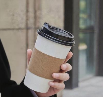 China Coffee Paper Cups with Lid Custom Printed Degradable 12oz 16oz Double Wall Paper Cups for Hot Drinks for sale
