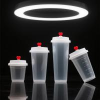 China OEM/ODM Gobelet Bubble Tea Plastic Cup 16oz 32oz  Heat and Cold Drink Milk Tea Hard PP Cup with Lid for sale