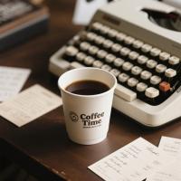 China OEM Disposable White Kraft Paper Coffee Cup Custom Logo Wrapping Gold Foil Hot Stamping Paper Cups for sale