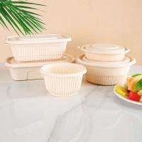 China 8 Inch Take Out Food Microvable Biodegradable 100% Compostable to Go Corn Starch Lunch Box Container for sale