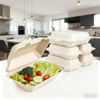China 8 Inch Take Out Food Microvable Biodegradable 100% Compostable to Go Corn Starch Lunch Box Container for sale