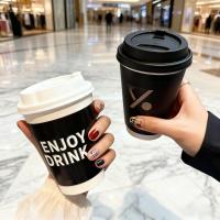 China Custom Printed Disposable Coffee Cup 8oz 12oz 16oz Takeaway Single Double Wall Tea Hot Drink Paper Cup for sale