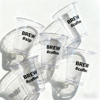 China New Arrival 12oz 16oz 20oz 24oz Cold Drink Clear PET Plastic Cups With Lids for Coffee Juice Shop for sale