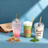 China Single Wall Ice Cream PET Cups Wholesale Disposable Milk Tea Shop Plastic Cups for Juice for sale