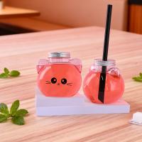 China Factory Wholesale Production of 700ml Heart Shape Beverage Juice Bottle With Screw Lid for sale