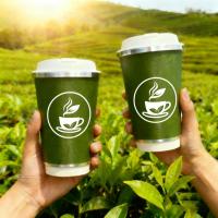 China Disposable 90mm Thick Double-layer Cold and Hot Drink General Paper Cup Hollow Paper Cup for Milk Tea for sale