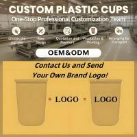 China PP Boba Cup Custom Logo Disposable Plastic Cups Soft Clear Bubble Tea Plastic Cup with Lids and Straws for sale