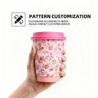China Custom Logo Biodegradable Coffee Paper Cup 8oz 12oz 16oz Double-Wall Kraft Paper Cups for Hot Latte for sale