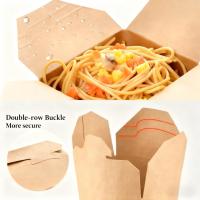 China Wholesale White Kraft Paper Noodle Box Disposable Food Packaging Noodle Take Out Food Container for sale