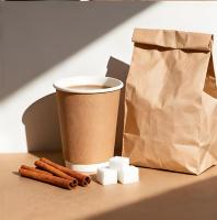 China Personalized Custom Printed Brown Kraft Paper Cups 8oz 12oz 16oz 20oz Double Wall Paper Cups for sale