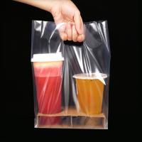 China High Press Milk Tea Plastic Bags Disposable Take Out 1/2/4 Cup Drink Thicken Packaging Plastic Carrier Bags for sale