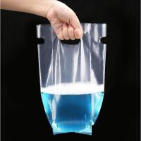 China High Press Milk Tea Plastic Bags Disposable Take Out 1/2/4 Cup Drink Thicken Packaging Plastic Carrier Bags for sale