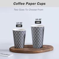 China Factory Manufacturer Custom Paper Cups 12 oz 180 Pack Disposable Paper Coffee Cups for Cold Hot Drinks for sale