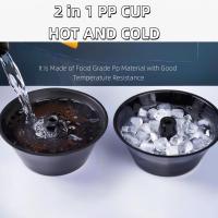 China Factory 2 in 1 Plastic Cup with PP Bowl Holder Take-out Drinking Cup Fried Chicken Cola Layered Cup for sale