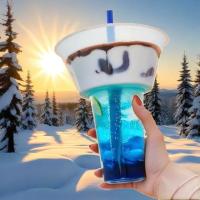 China Factory 2 in 1 Plastic Cup with PP Bowl Holder Take-out Drinking Cup Fried Chicken Cola Layered Cup for sale
