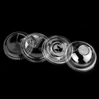 China Disposable PET Plastic Cup Lids Clear Transparent For Coffee Yogurt Juice  Tea for sale