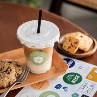 China Disposable PET Plastic Cup Lids Clear Transparent For Coffee Yogurt Juice  Tea for sale