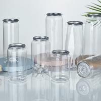 China 100 Recyclable Clear Pet Beverage Bottles Energy Drinks Plastic Cans for sale