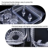 China 6 Count Transparent PET Plastic Food Packaging Box for Cookies Desserts Pastry for sale