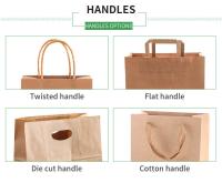 China Factory-Direct Packaging Custom Handle Shopping Kraft Bags with Your Logo for sale