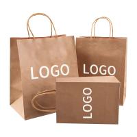 China Factory-Direct Packaging Custom Handle Shopping Kraft Bags with Your Logo for sale