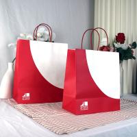 China Wholesale Custom Logo Takeaway Kraft Shopping Paper Bags with Handle for sale