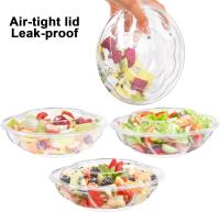 China Disposable Clear PET Takeout Fruits Acai Salad Bowls with Lids for sale