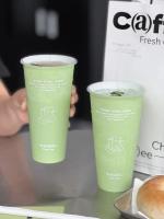 China Green Matte PP Injection Cup with 80mm,90mm Diameter and BPA-free PP Material for Premium Drinks for sale